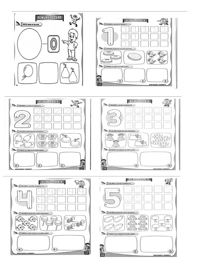 Actividades Con Numeros Del 1 Al 5 | PDF