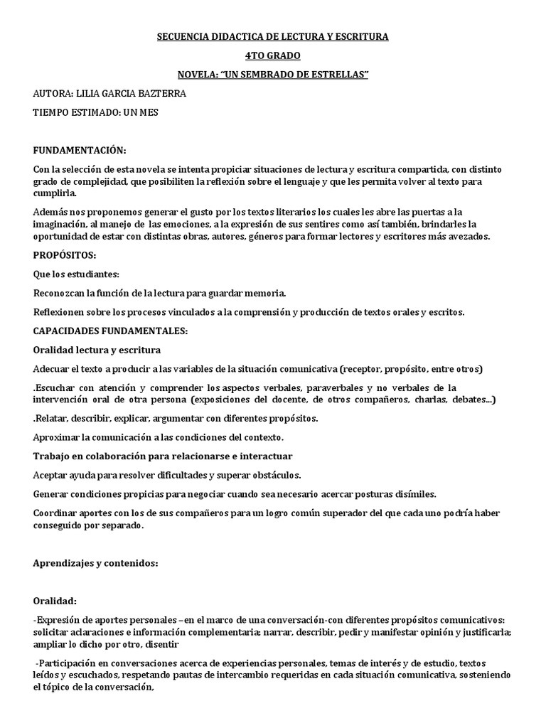 Secuencia Didactica de Lectura y Escritura Mes de Mayo | PDF ...
