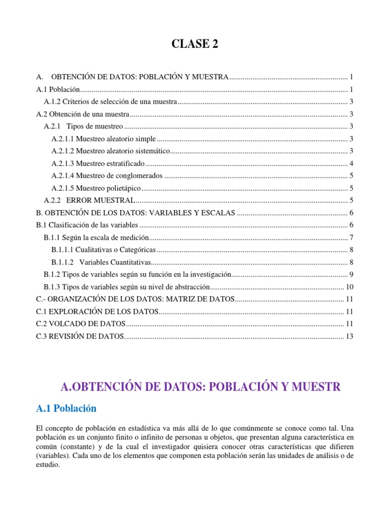 Word - CLASE 2 AV | PDF | Muestreo (Estadísticas) | Medición