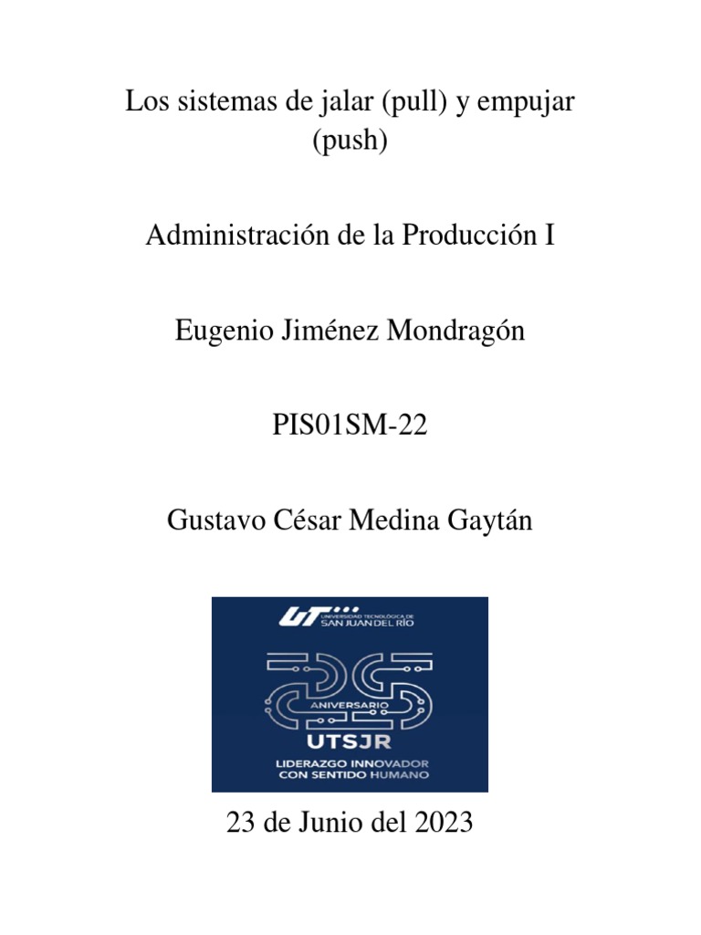 Los Sistemas de Jalar y Empujar | PDF | Inventario | Economias