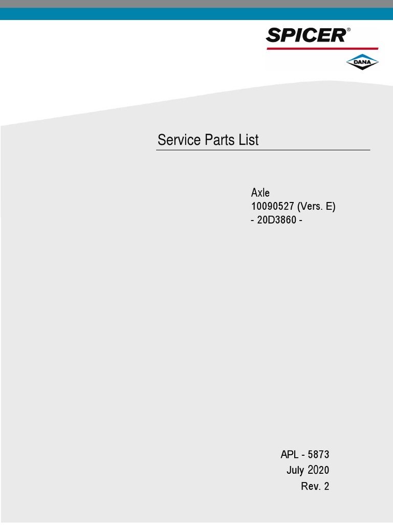 10090527 - APL 5873 - 27 07 2020 20D车桥 | PDF | Axle | Vehicle Technology