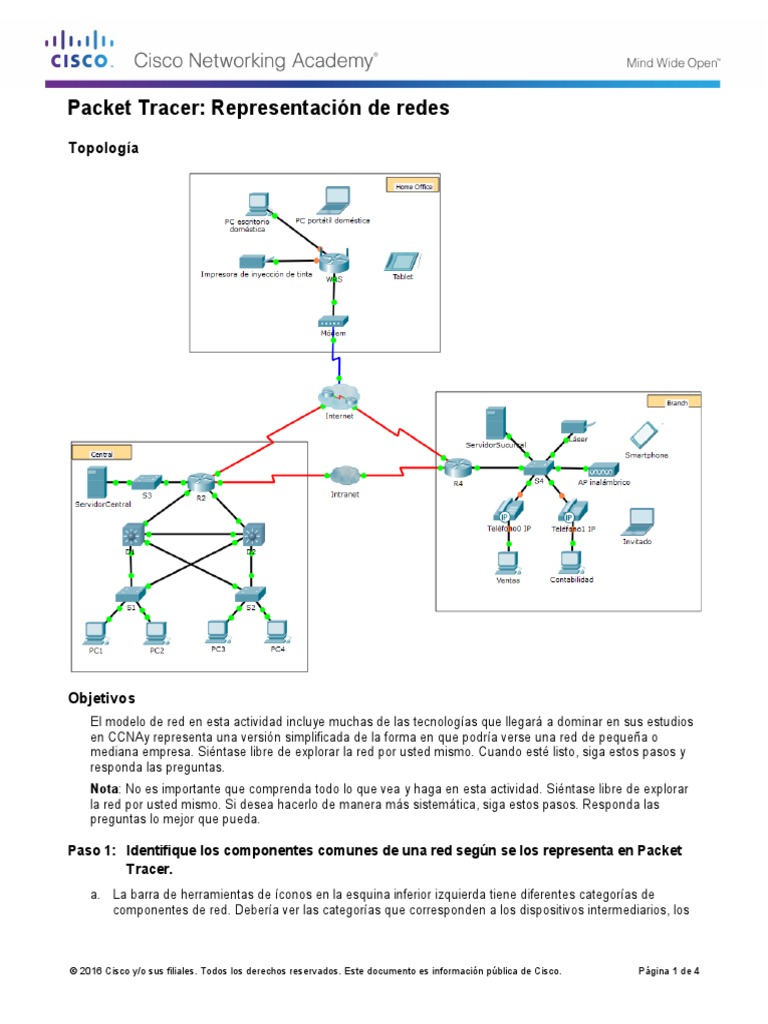 Topologías de Red en Cisco Packet Tracer | PDF | Red de área amplia ...