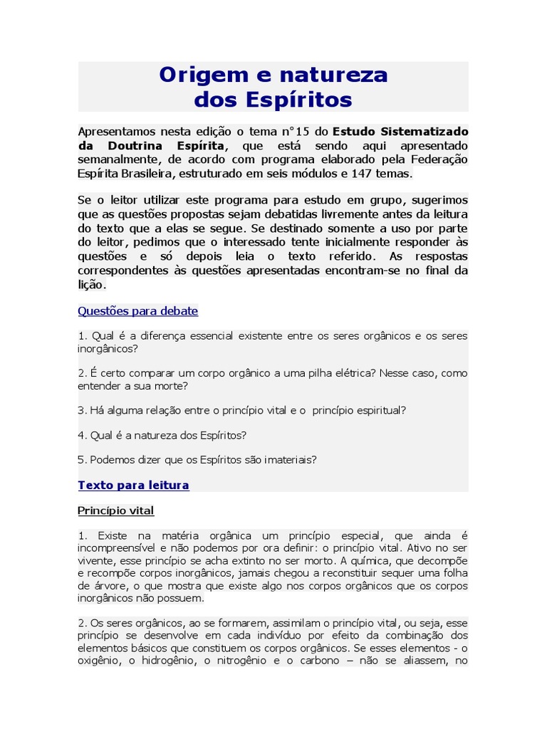Dos Espiritos | PDF | Vida | Morte