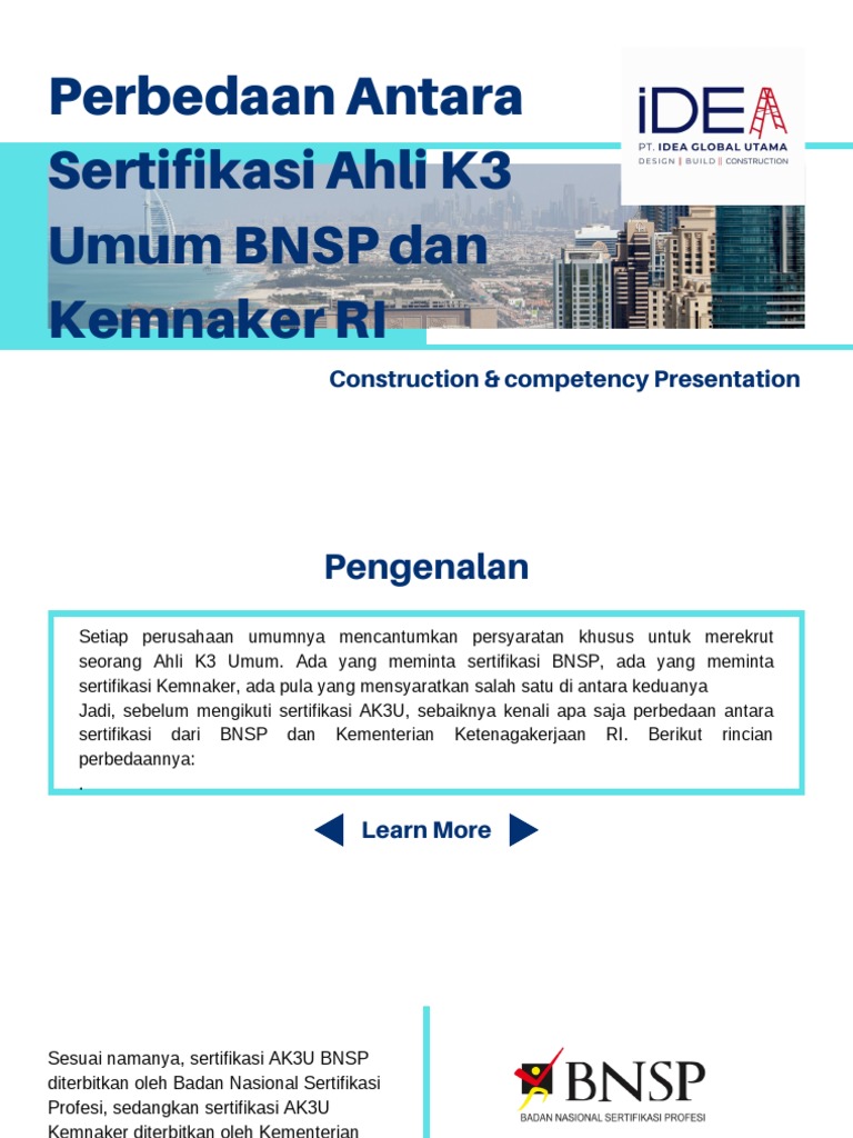 Perbedaan SKK BNSP Dan Kemenaker | PDF