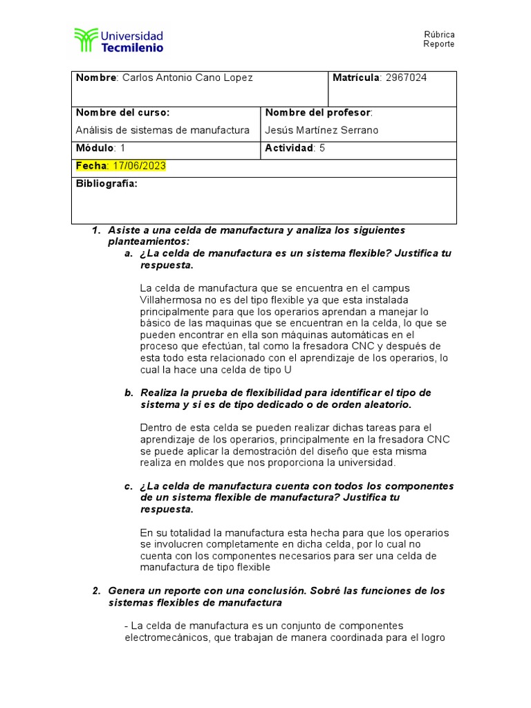 Act 5 Asm | PDF | Aprendizaje | Ingeniería