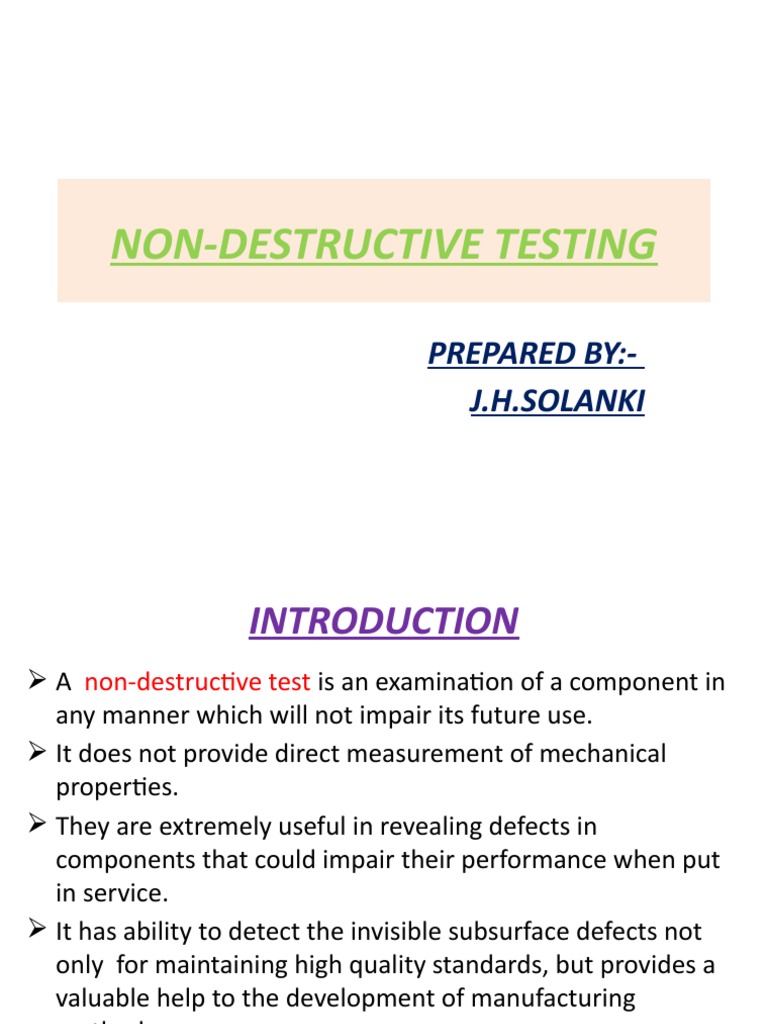 Non Destructive Testing | PDF | Radiography | Ultrasound