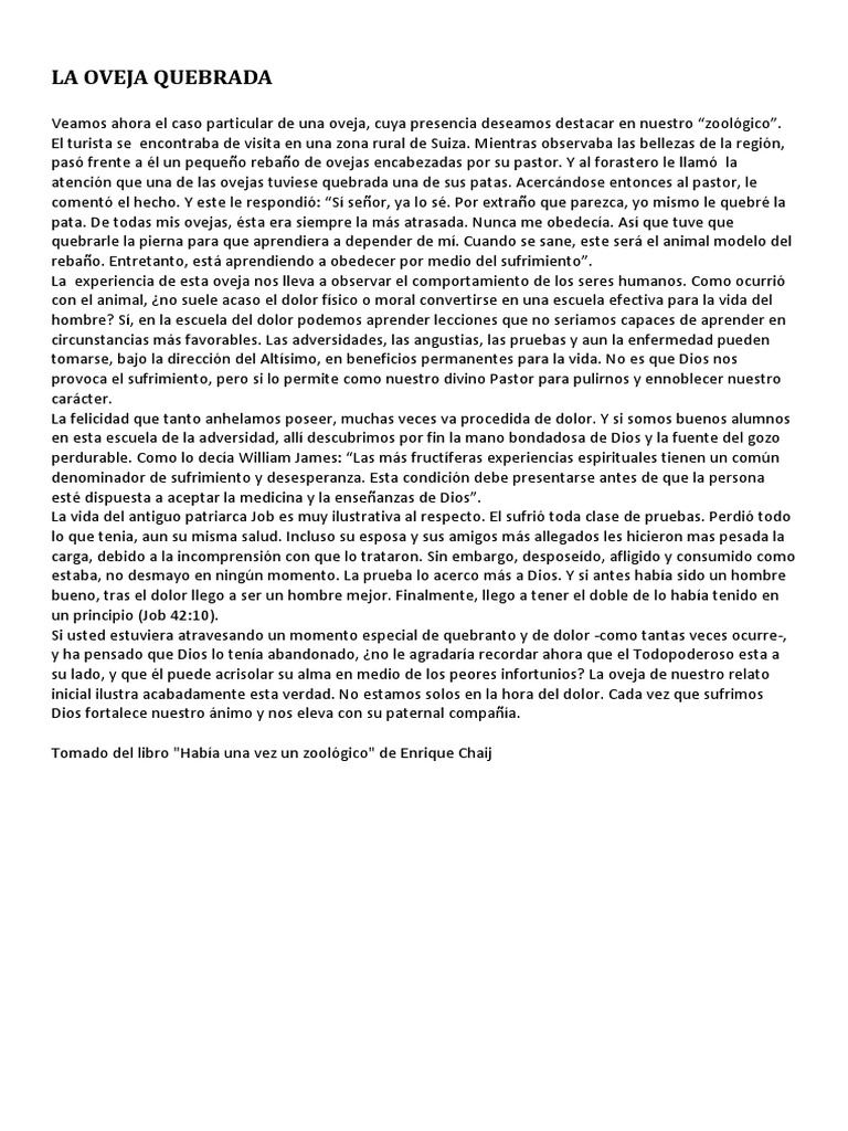 La Oveja Quebrada | PDF | Oveja