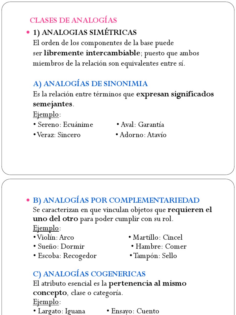 Raz. Verbal - Analogías -Apmla | PDF