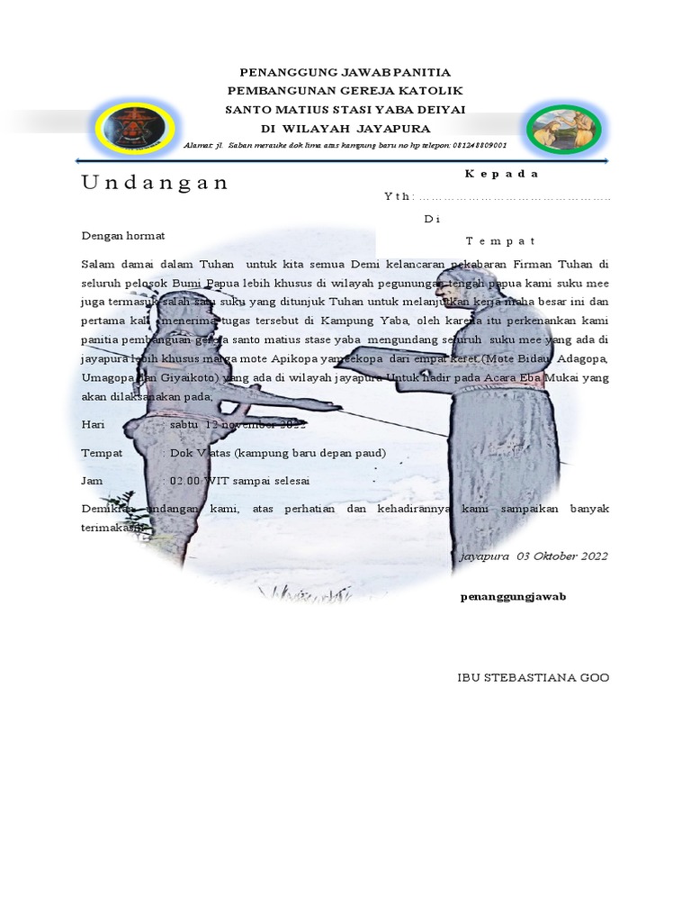 Surat Undangan Jayapura | PDF