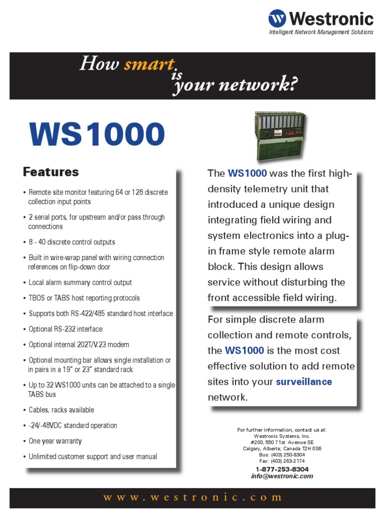 Ws 1000 | PDF | Computer Network | Service Industries
