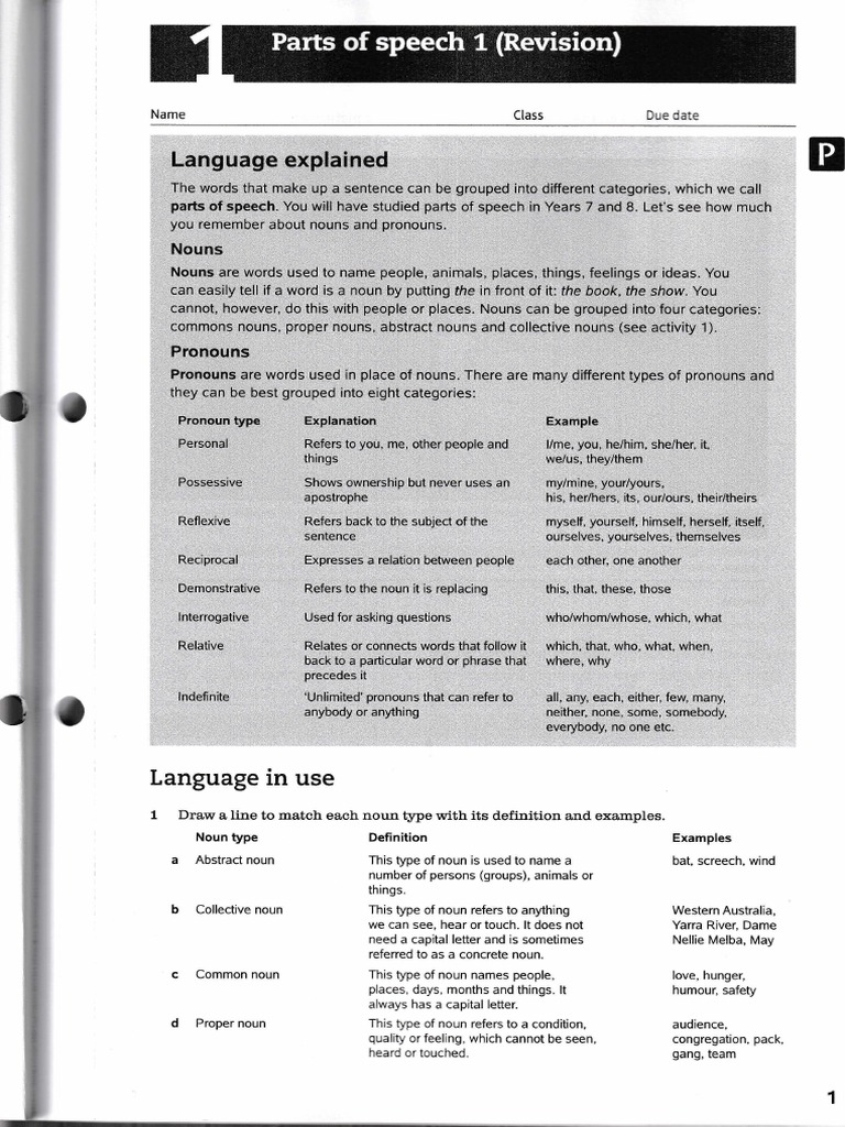 Year 9 Pearson English - 20230613 - 0001 | PDF | Part Of Speech | Verb