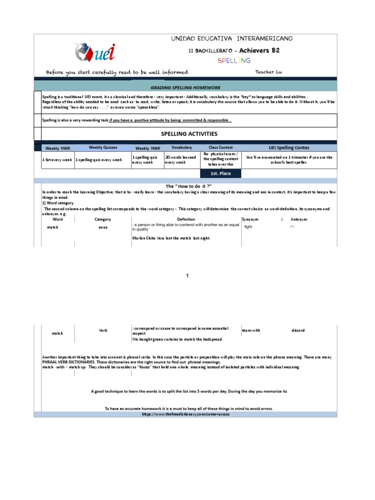 z.b2 SP - Word Bank II Bachillerato | PDF | Vocabulary | Syntax