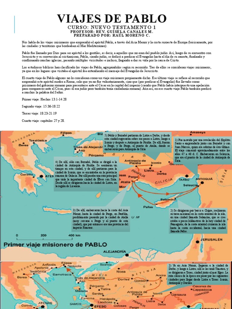 Viajes Misioneros Pablo | PDF | Pablo el apóstol | Bernabé