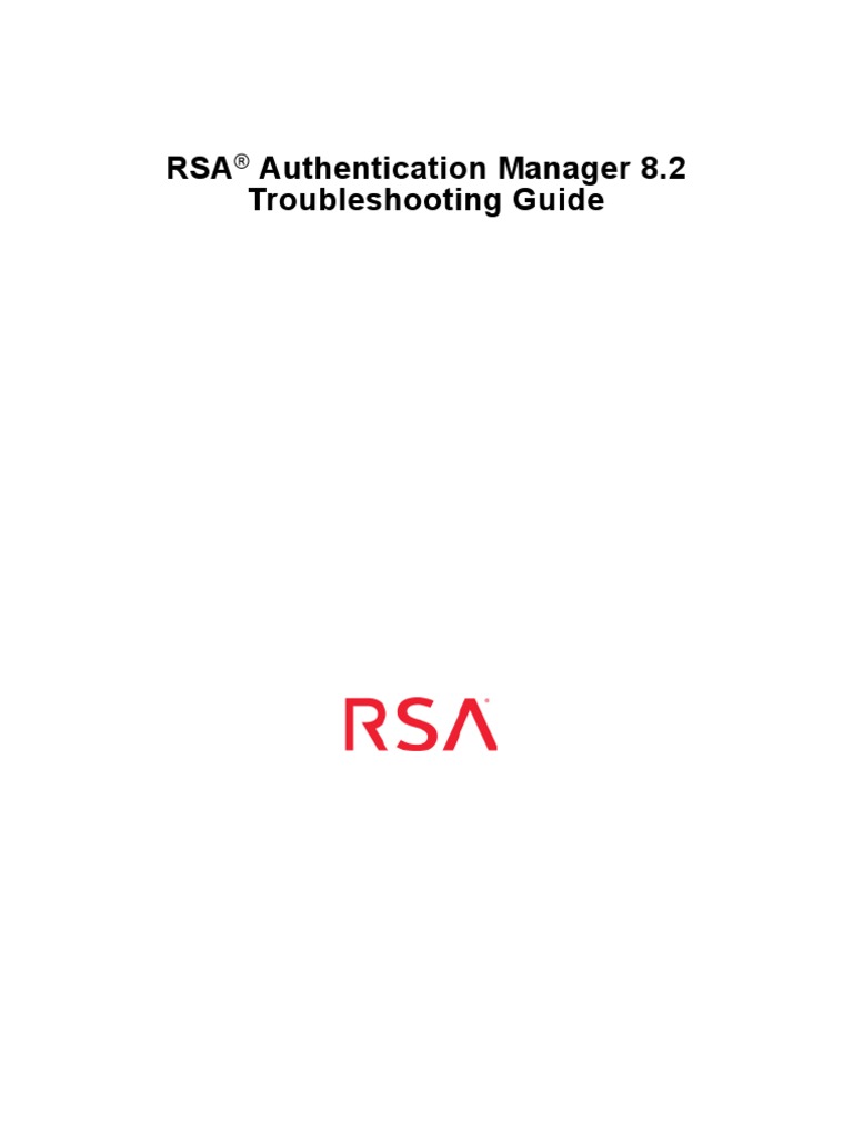 RSA Authentication Manager 8.2 Troubleshooting Guide | PDF | Port (Computer Networking ...