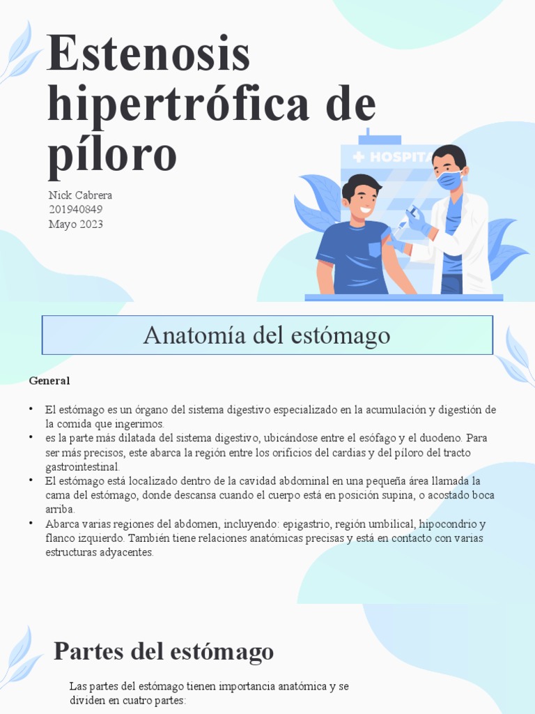 1. Estenosis hipertrofica de piloro | PDF | Estómago | Especialidades ...