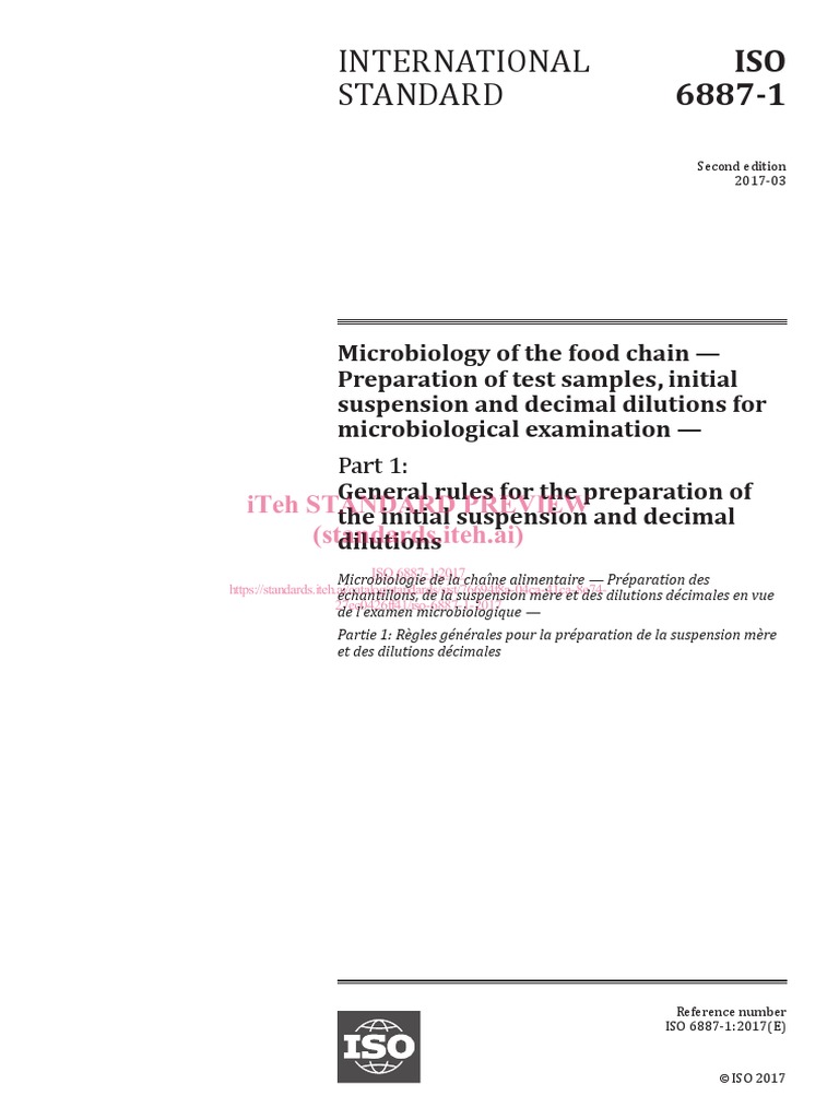 Iso 6887 1 2017 | PDF | International Organization For Standardization ...