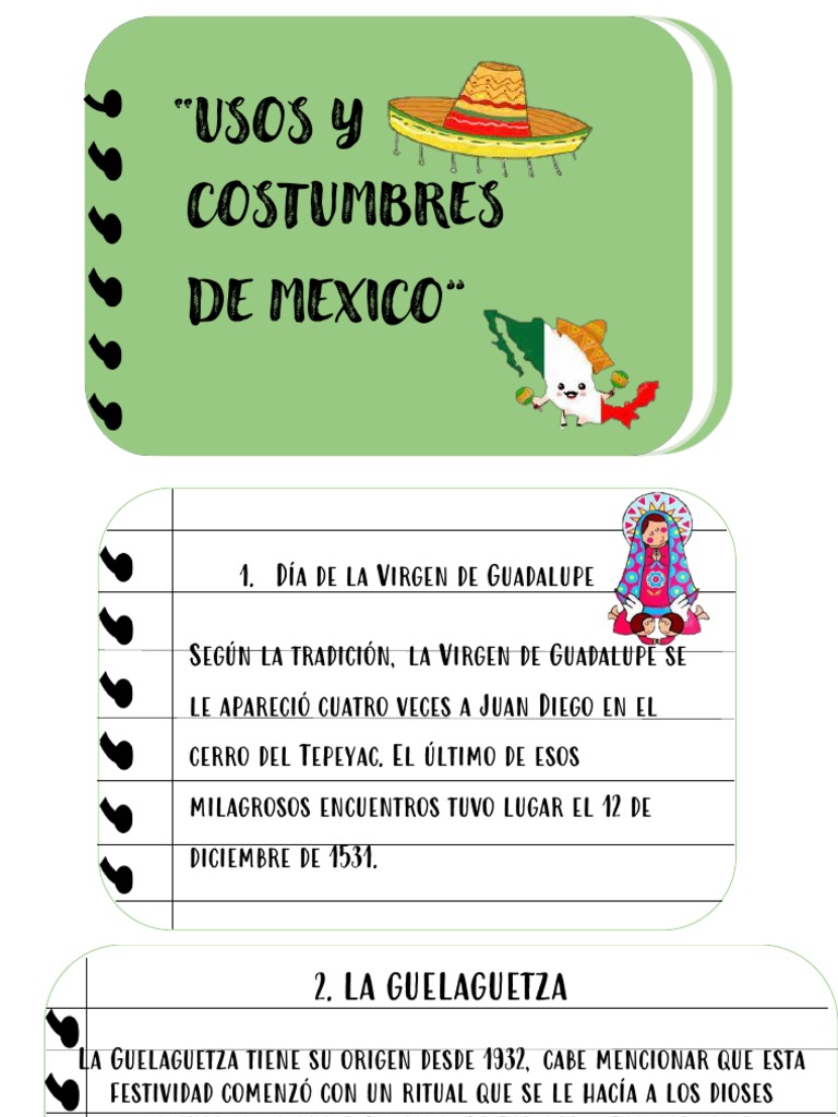 Usos y Costumbres de Mexico | PDF | Folklore