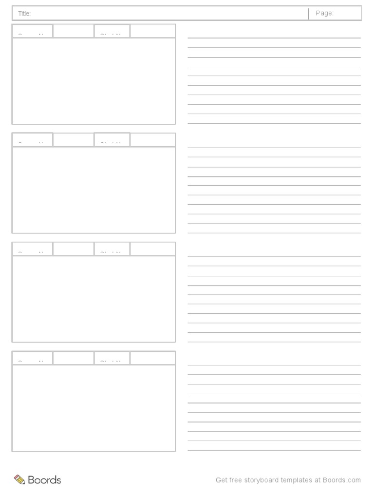 Free Portrait Storyboard Templates | PDF