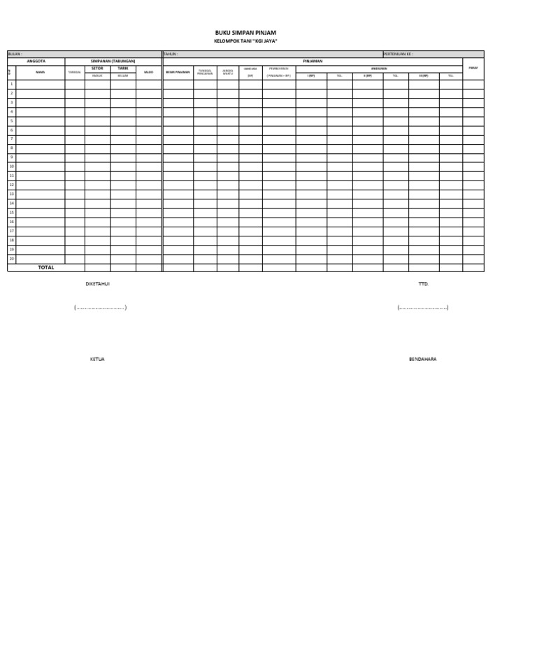 Buku Simpan Pinjam | PDF