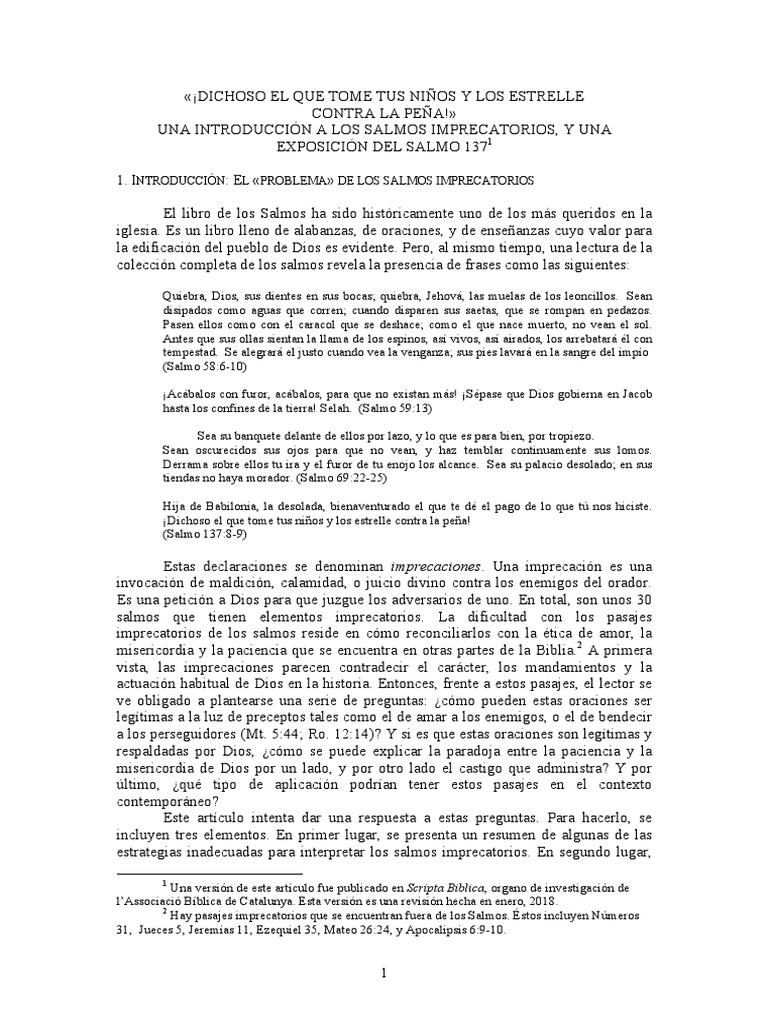 11 - Una Introduccion A Salmos Imprecatorios - Matthew Leighton | PDF ...