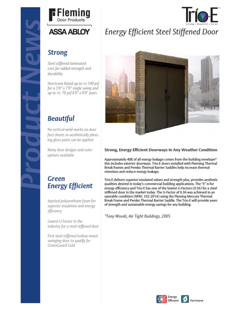 Fleming Trio-E Promotional Sheet | PDF | Door | Civil Engineering