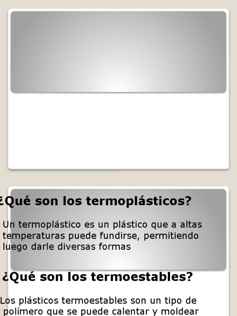 Diferencias Termoplásticos vs Termoestables | PDF | Hogar, jardinería y ...