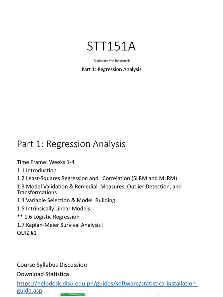 Lecture 1. Part 1-Regression Analysis. Correlation and SLRM | PDF | Regression Analysis | Linear ...