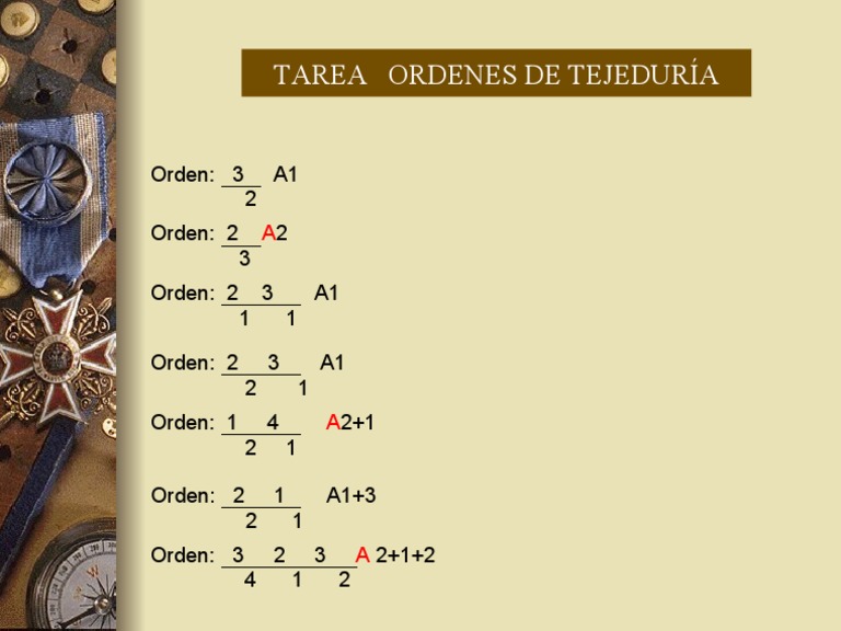 5ta.parte . TAREA Ordenes de tejeduria | PDF