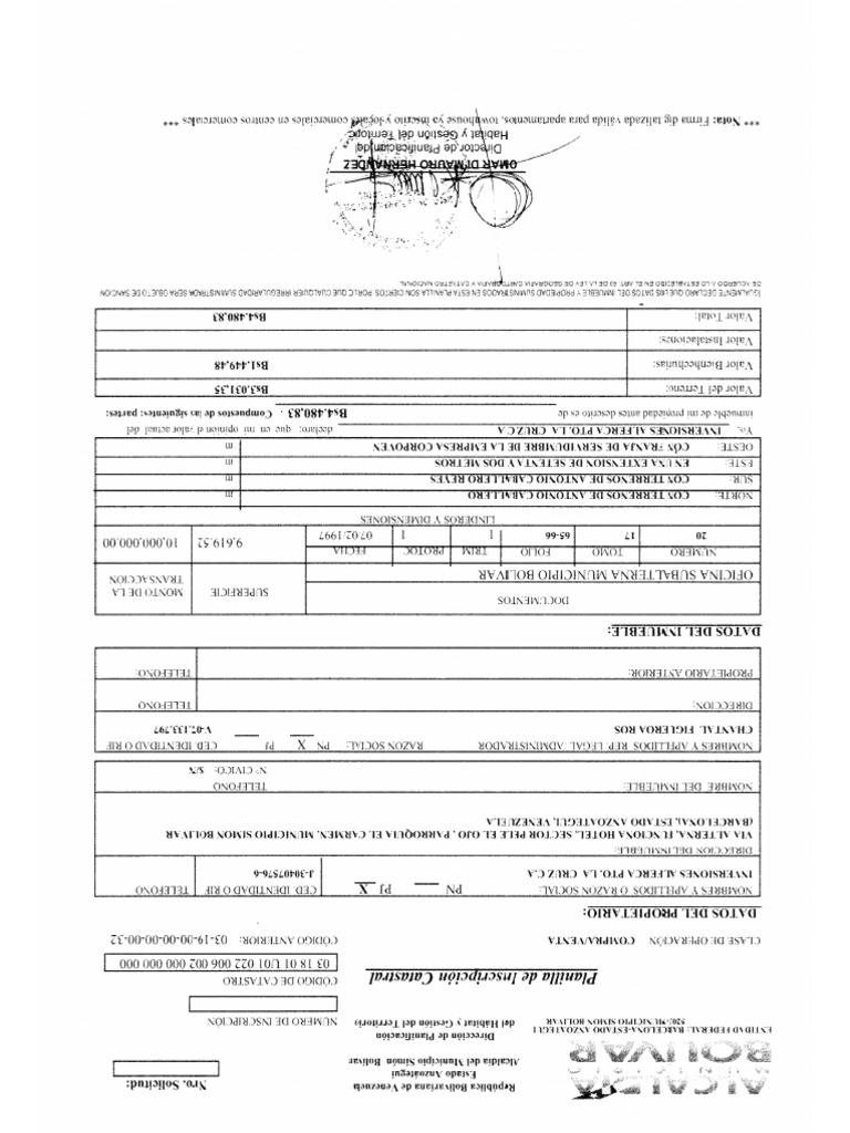 Ficha Catastral | PDF