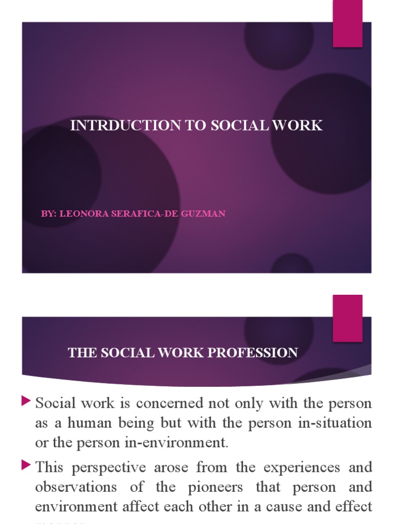 Intro To Social Work | PDF | Social Work | Psychosocial