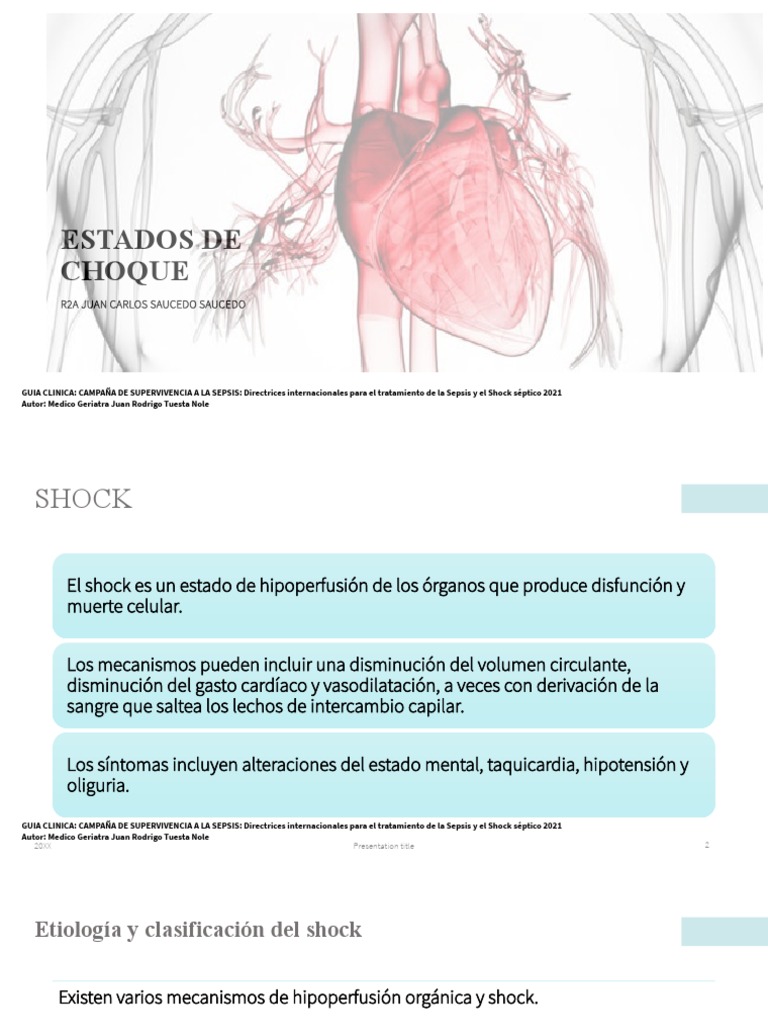 Estados de Choque 1 | PDF | Septicemia | Cortisol