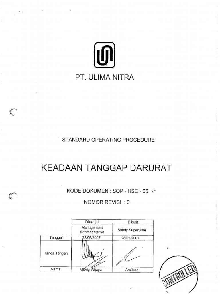Sop-Hse-05 Rev.0 | PDF