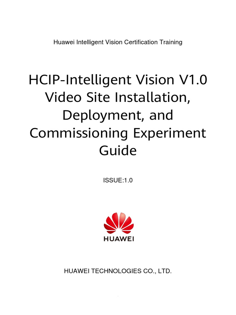 HCIP-Intelligent Vision V1.0 Lab Guide | PDF | Ip Address | Computer ...