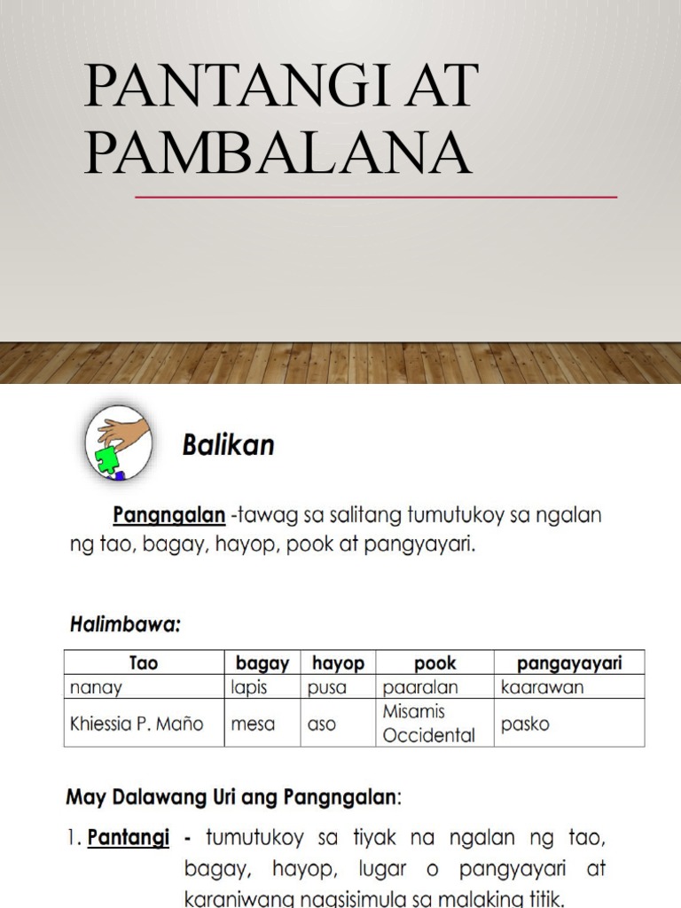 Pantangi at Pambalana Guide | PDF