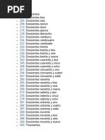 Números del 300 al 400 en letras | PDF