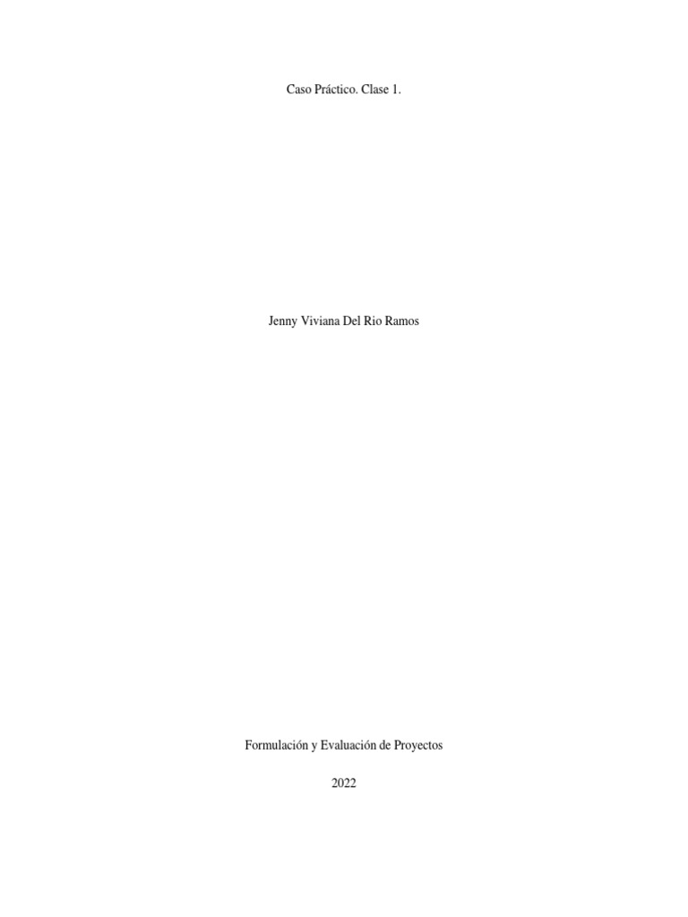Caso Practico Clase 1, Proyectos | PDF