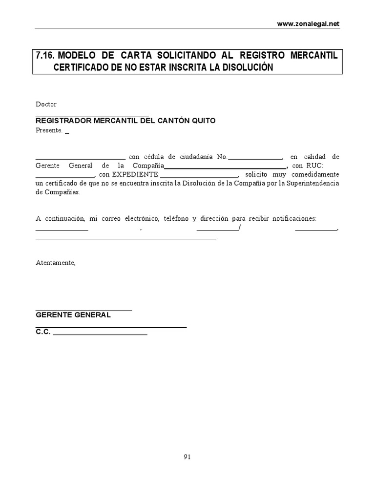 7 16 Modelo de Carta Solicitando Al Registro Mercantil Certificado | PDF 7 16 Modelo de Carta Solicitando Al Registro Mercantil Certificado | PDF