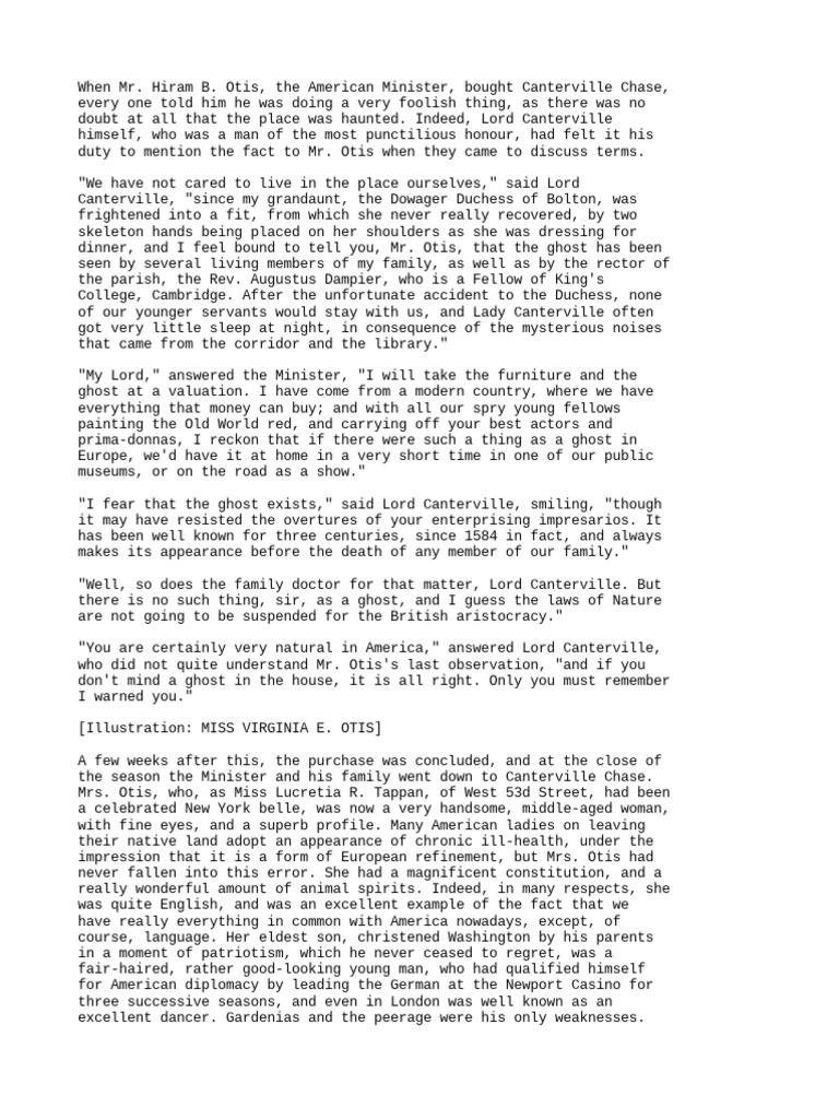 The Haunted Canterville Chase Story | PDF | Ghosts