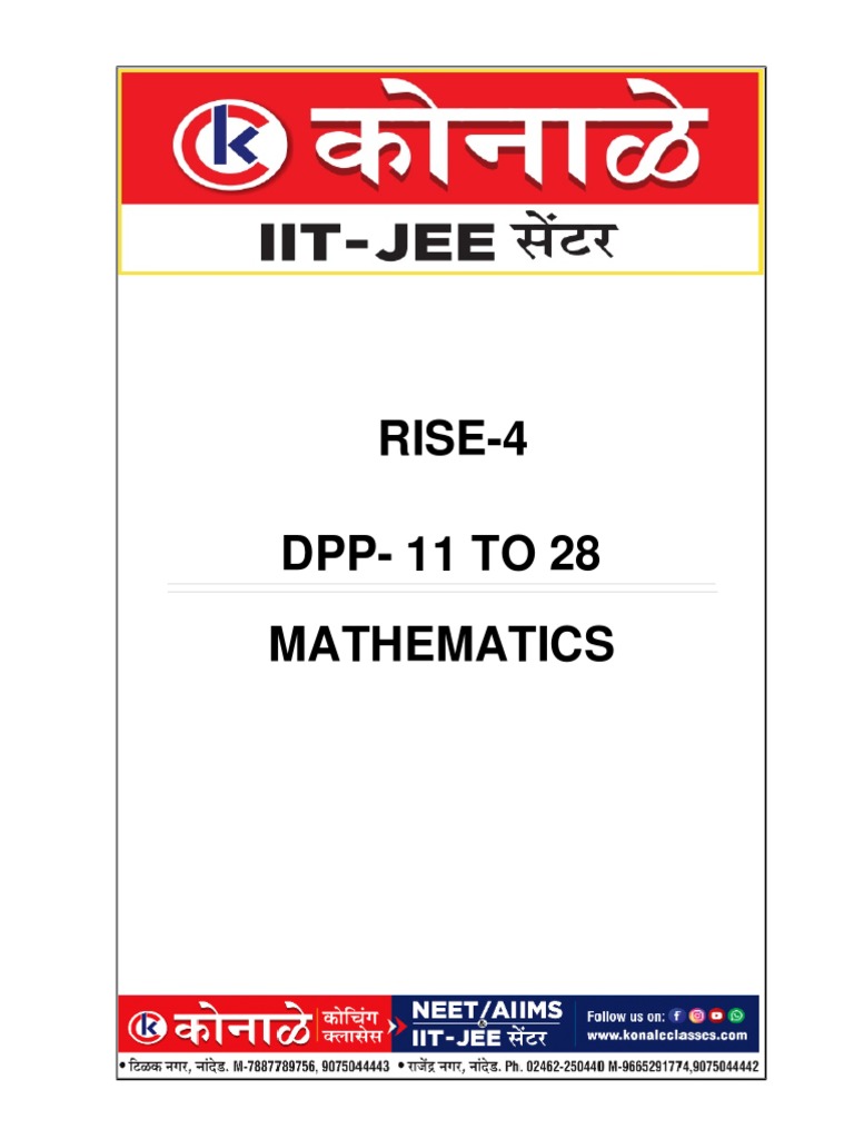 Dpp-11 To 28 Rise-1 | PDF | Numbers | Mathematical Concepts