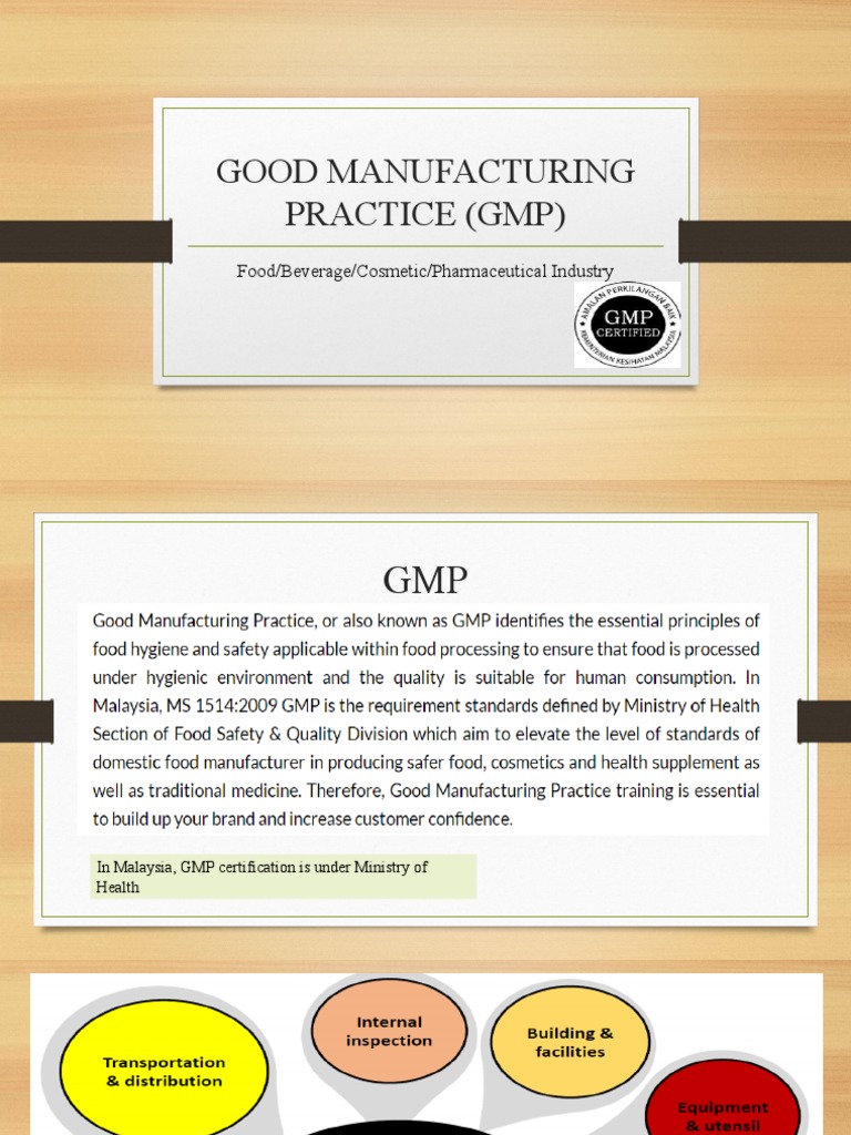 Good Manufacturing Practices | PDF