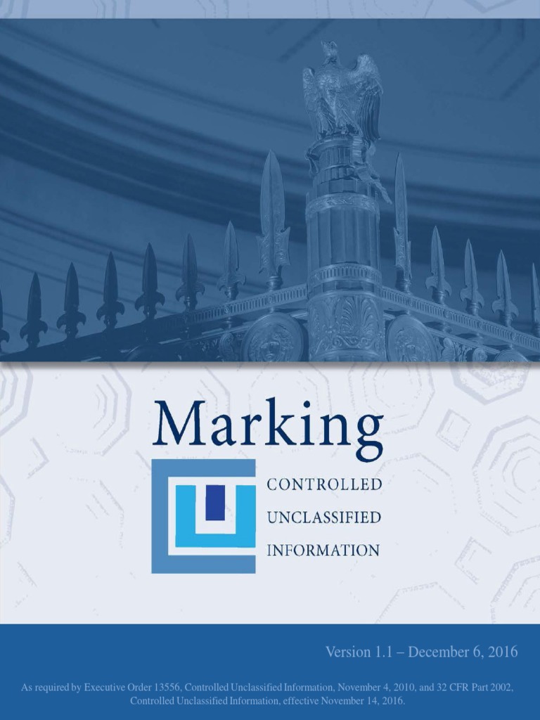 Cui Marking Handbook v1 1 | PDF | Classified Information | Government