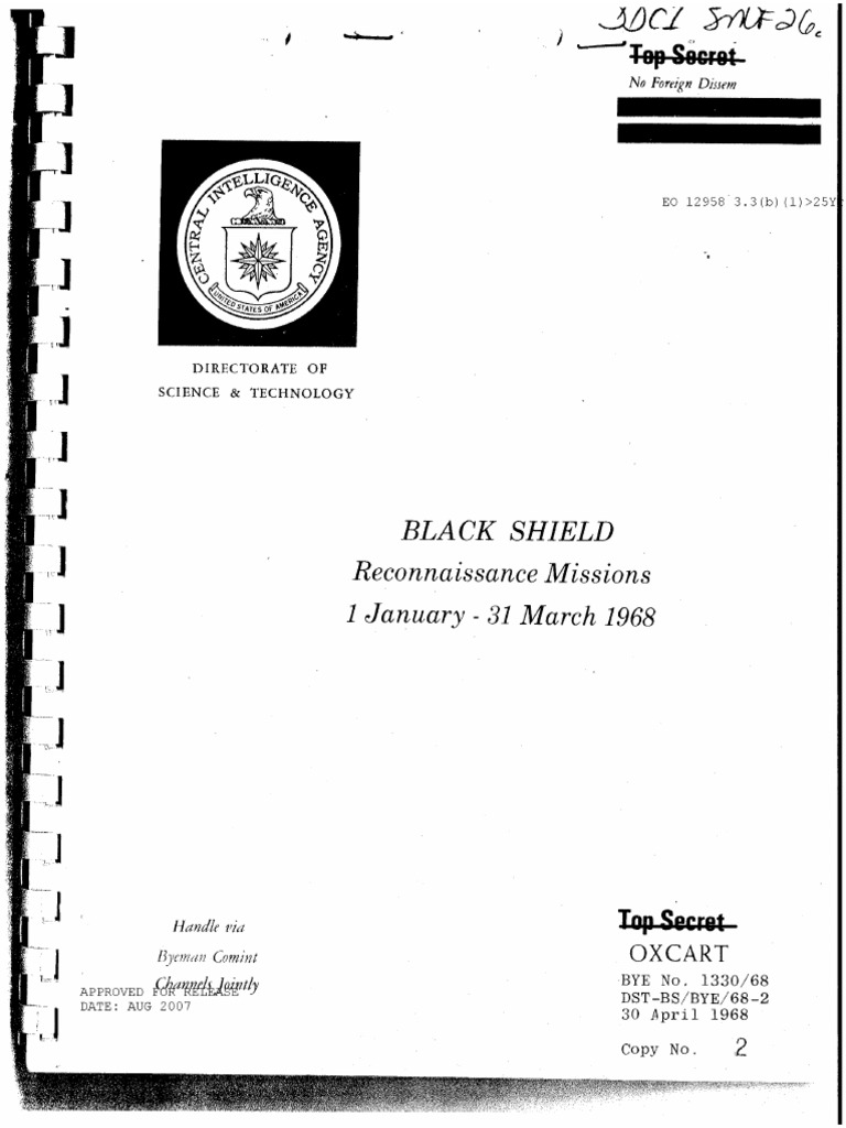 Black Shield Reconnaissance Missions CIA FOIA | PDF