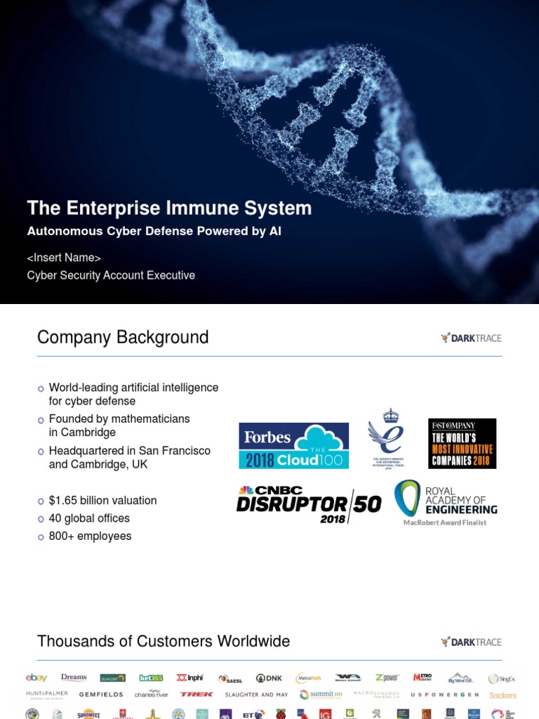 Darktrace Enterprise Immune System Overview Pdf Security Computer