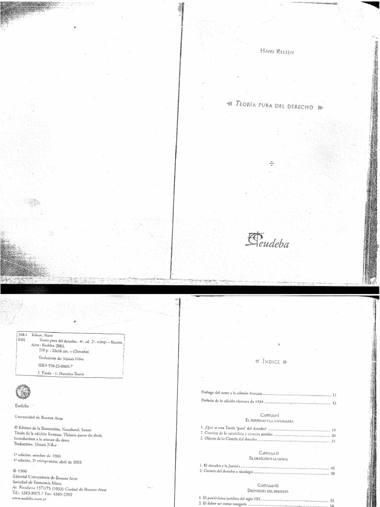 Kelsen Teoria Pura Del Derecho | PDF