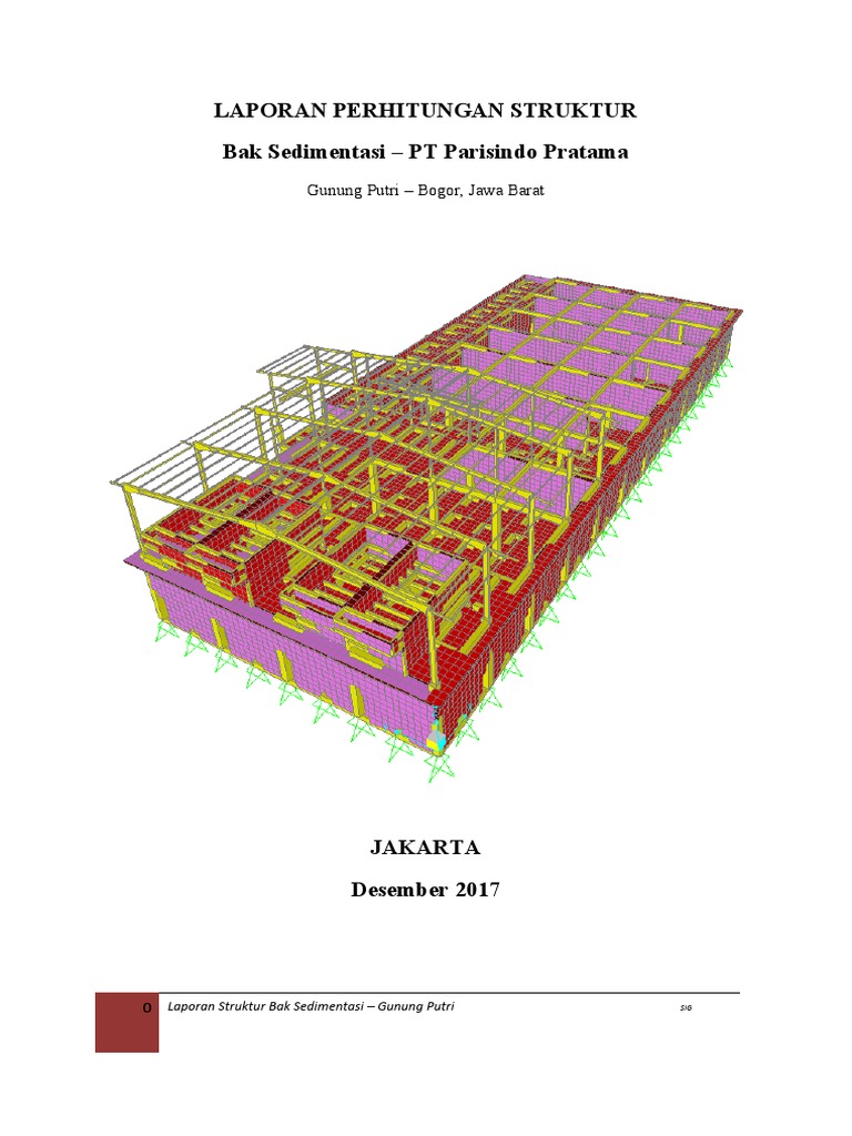 Desain Struktur Bak Sedimentasi | PDF