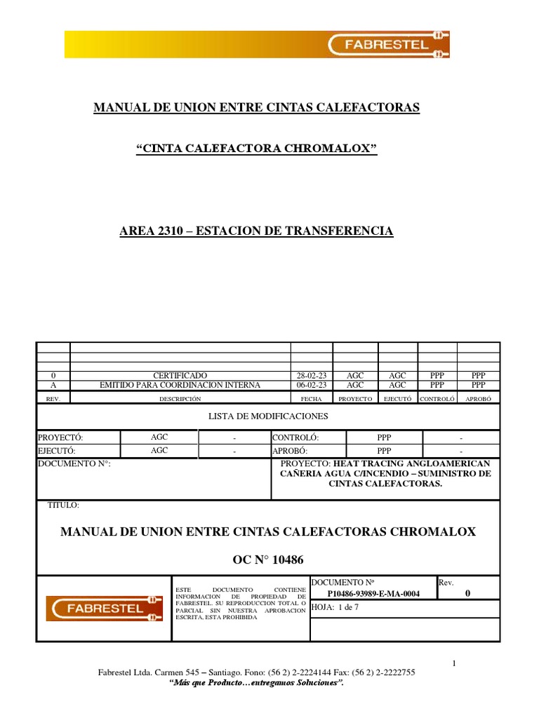 Manual de Union Entre Cintas Calefactoras | PDF | Aislador ...