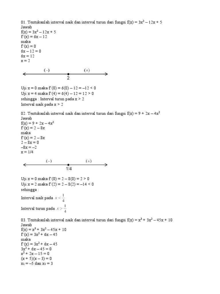 Fungsi Naik Dan Fungsi Turun | PDF | Metode & Bahan Ajar