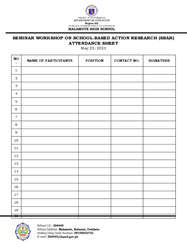 ATTENDANCE-SBAR | PDF