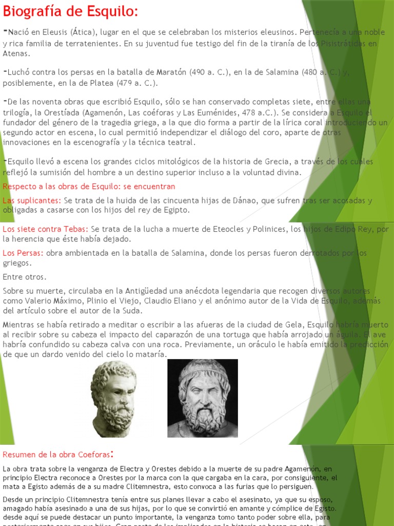 Biografía de Esquilo | PDF | Esquilo