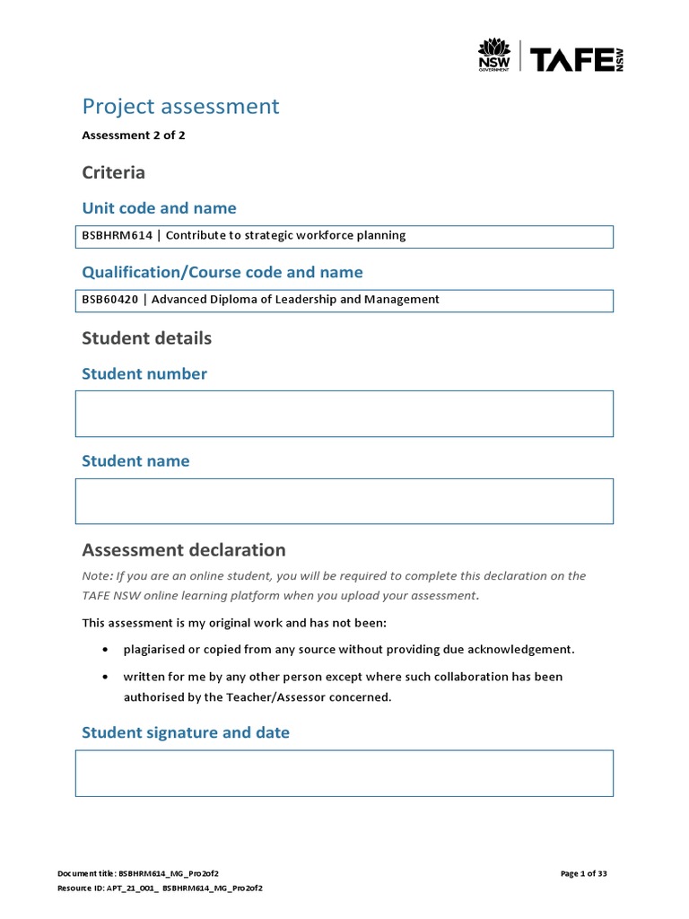 BSBHRM614 AE Project Assessment | PDF | Human Resource Management ...
